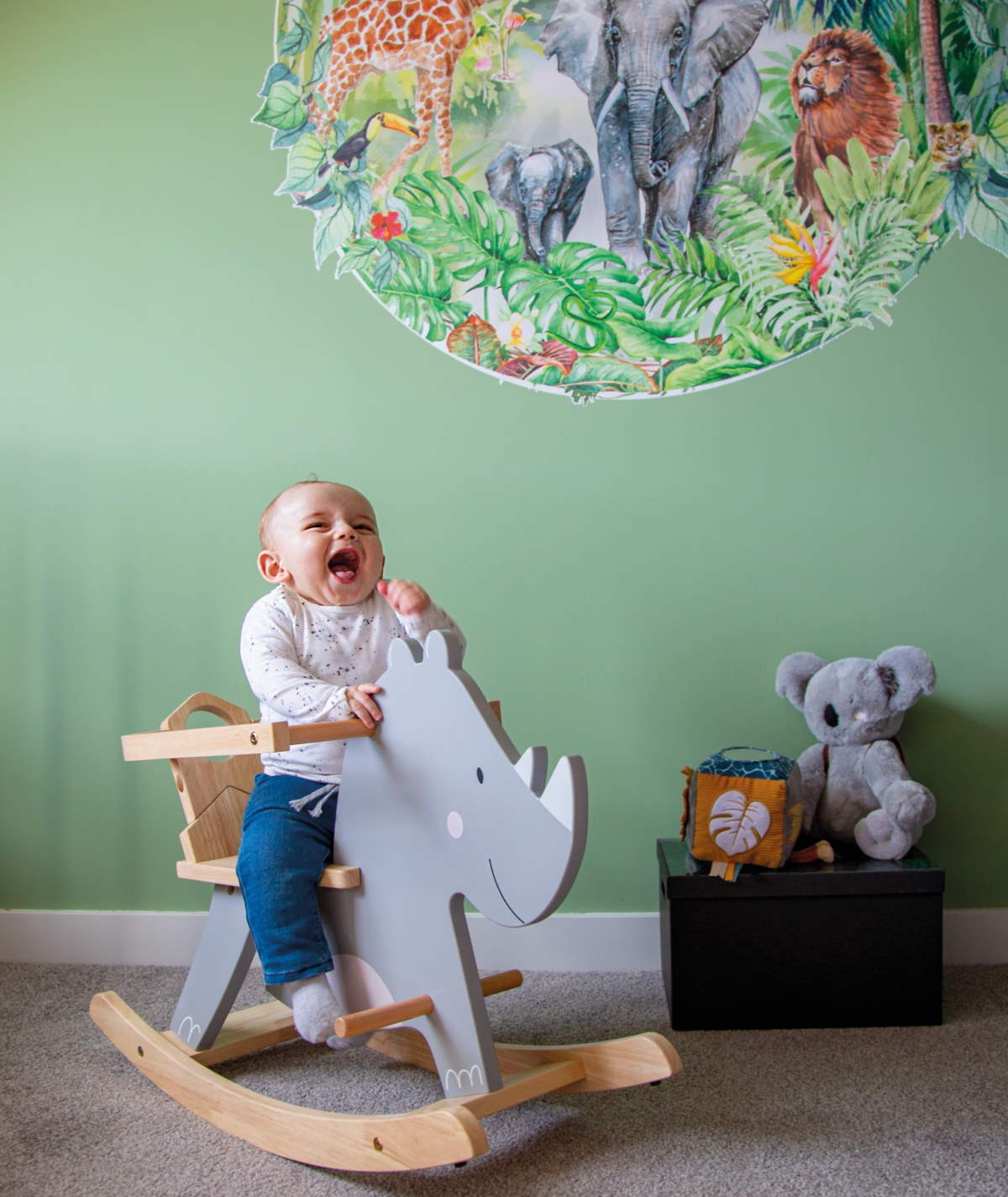 Tryco Wooden Rocking Animal Rhino ♥ Tryco Baby Products ♥
